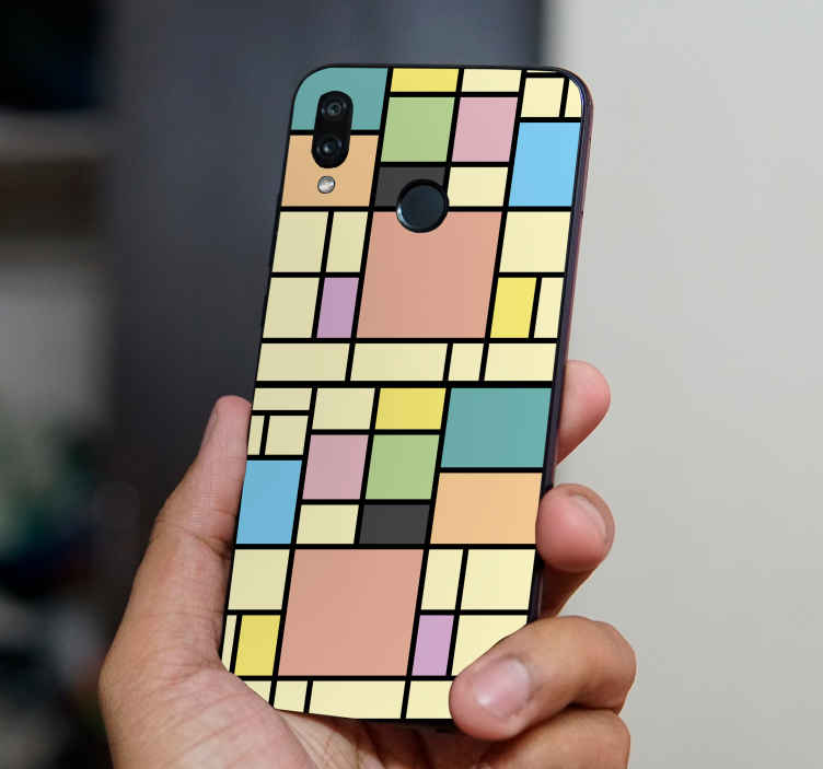 Sticker huawei Blocchi di colore patchwork - TenStickers