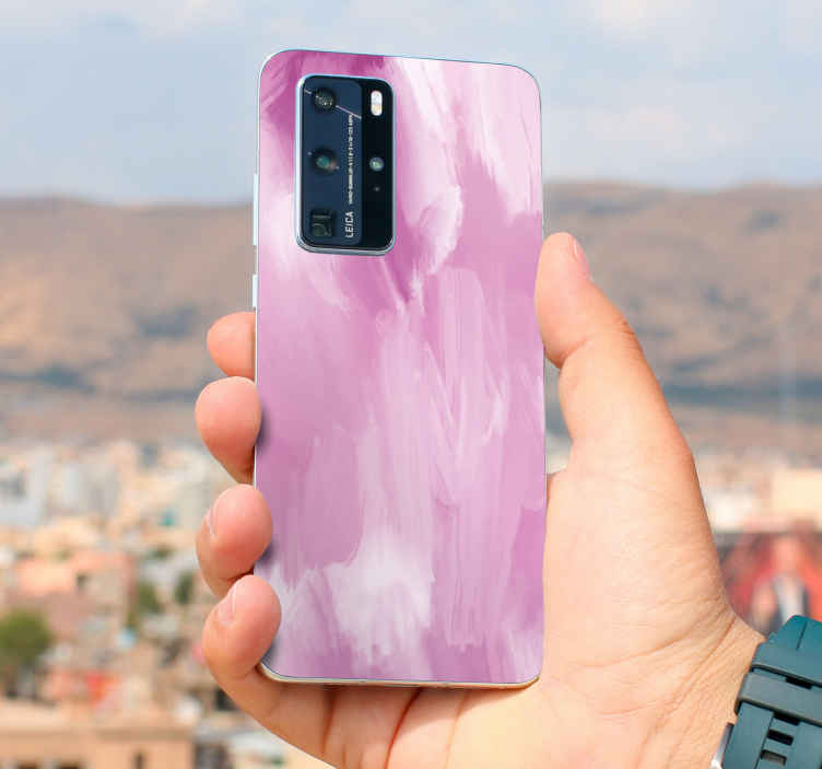 Abstract Pink Color huawei sticker