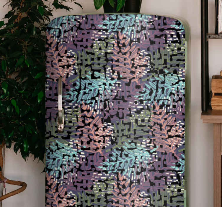 Colorful original splashy flora fridge decals - TenStickers