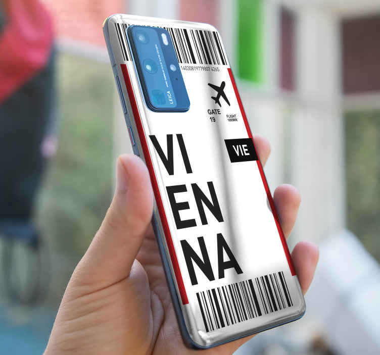 Ontwerp van instapkaarten huawei sticker