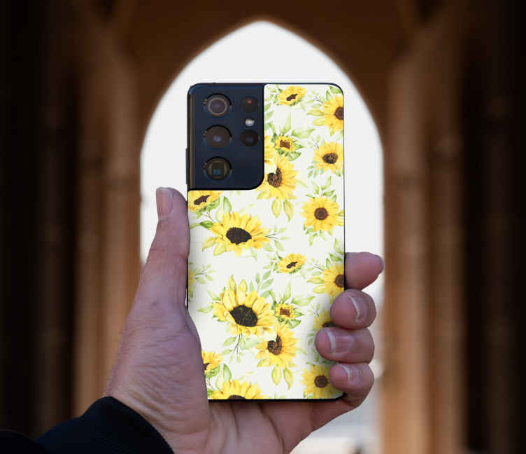 Sunflower Motif Samsung stickers