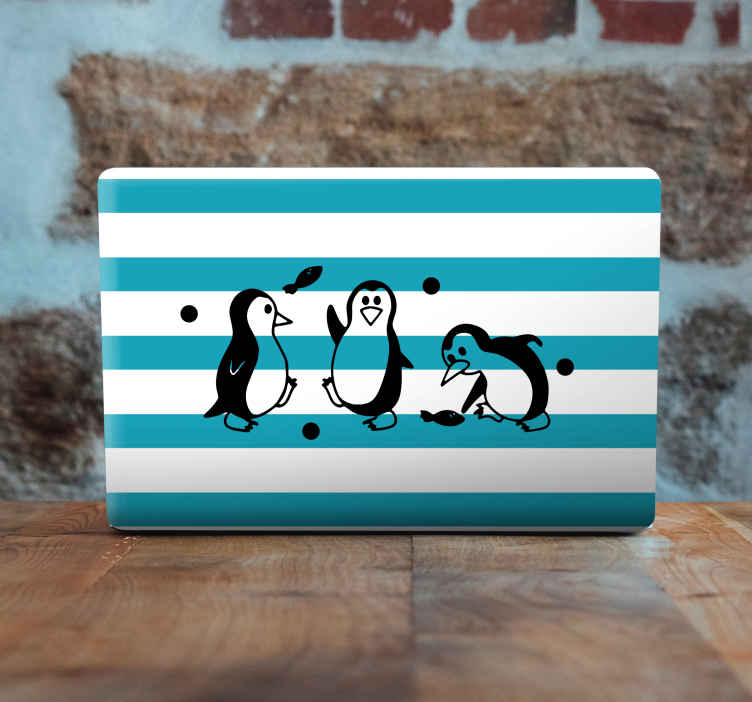 Playful Penguin Design laptop skin