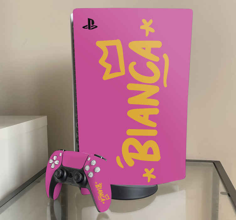 Graffiti tag s korunou playstation 5 obtisk - TenStickers