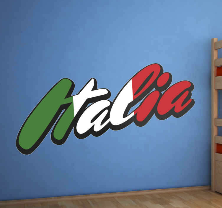 Adesivo decorativo Lettering Italia - TenStickers