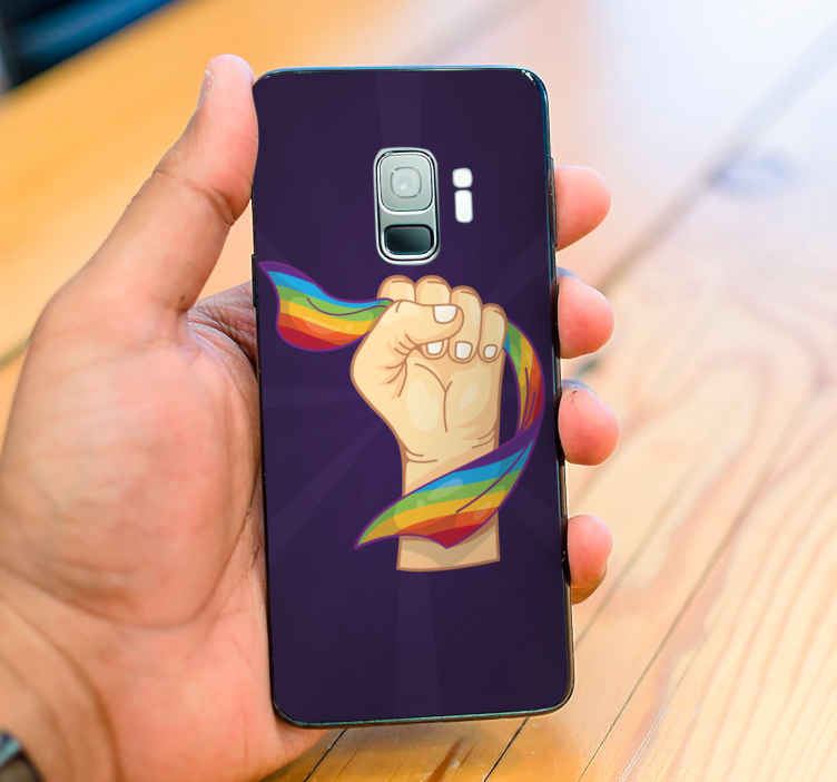 Fist with Rainbow Samsung stickers