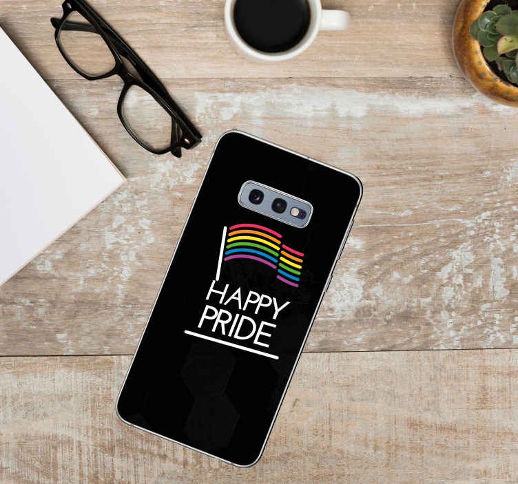 Pride rainbow flag Samsung stickers