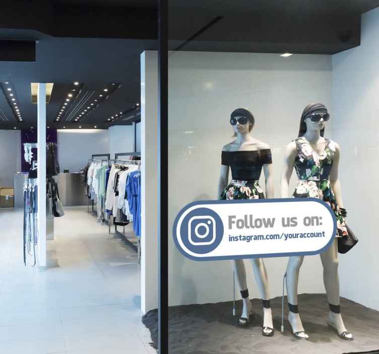 Follow Us Instagram Sticker - TenStickers