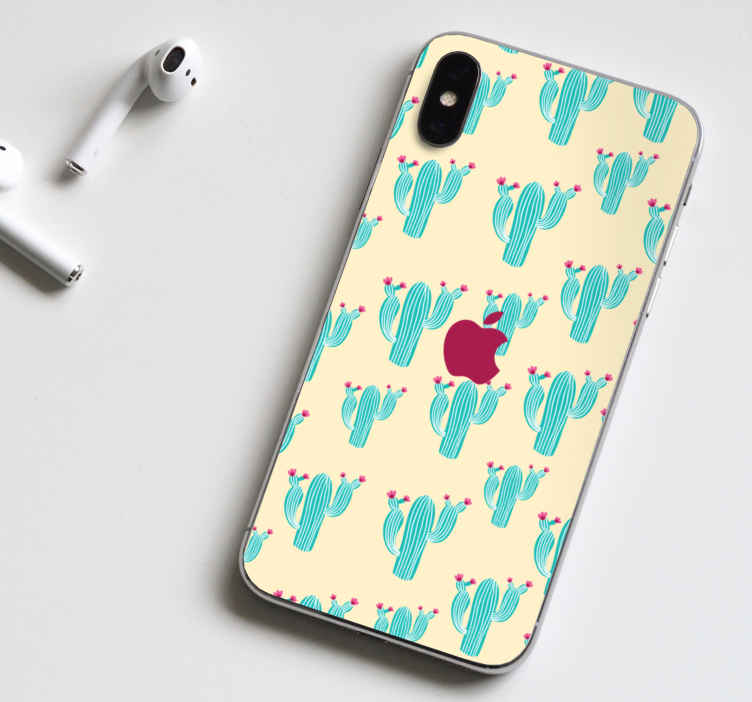 Calcomanía iPhone patrón de cactus