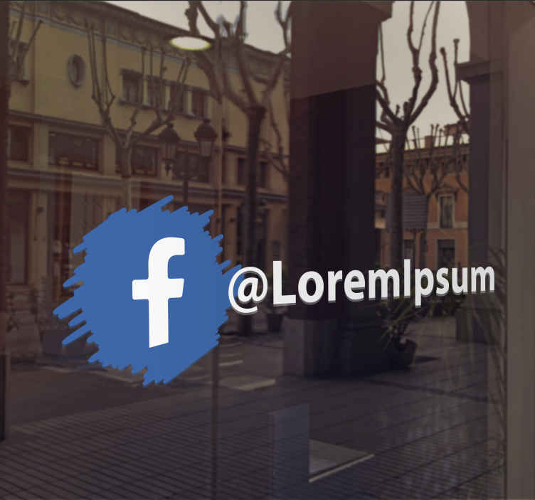 Custom Facebook logo shop window sticker - TenStickers