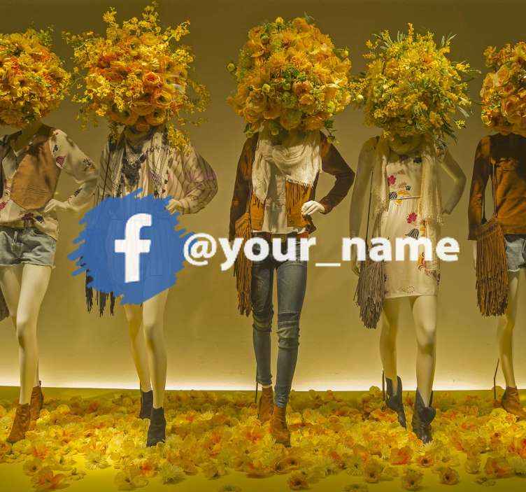 Facebook social media logo sign sticker - TenStickers