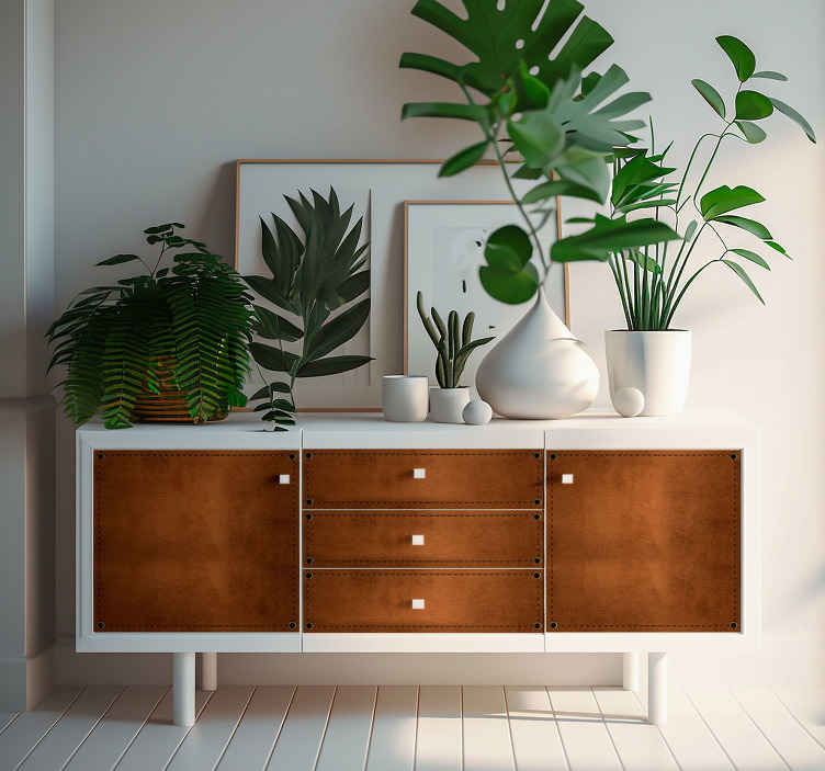 Autocollant style texture cuir - TenStickers