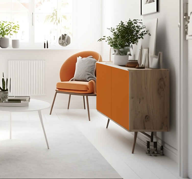 Orange color. furniture decal - TenStickers
