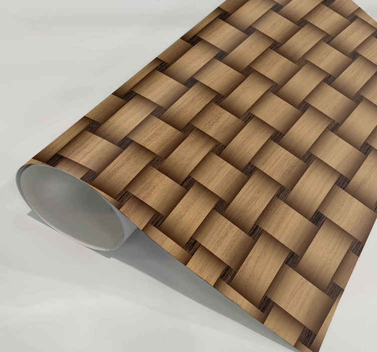 Vinilo para mueble efecto madera entrelazada - TenVinilo