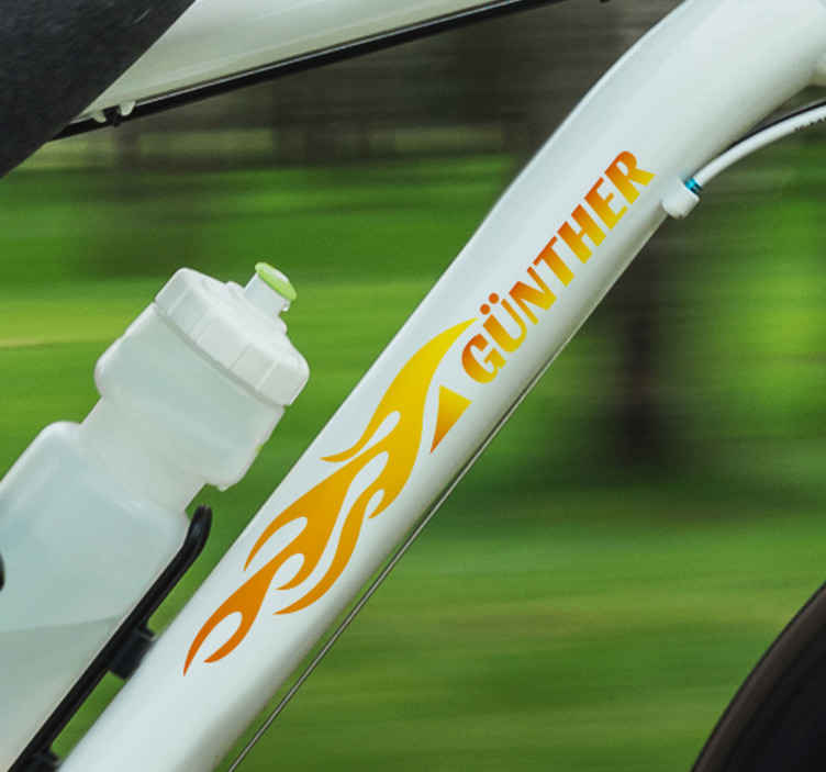 Personalisierter Namensaufkleber für Fahrräder - TenStickers