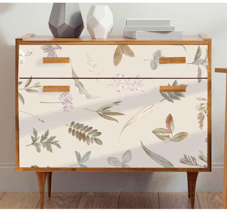 Autocolante cu fundal bej pentru mobilier - TenStickers