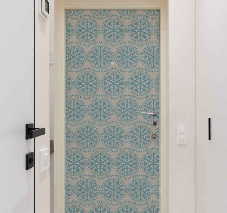 Ornate Geometric Pattern door sticker