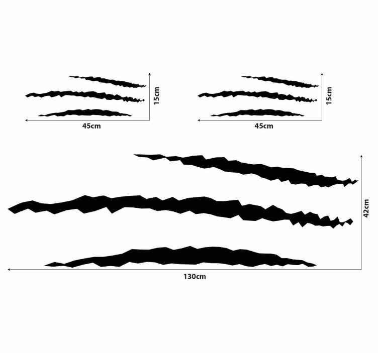 Scratches car sticker set