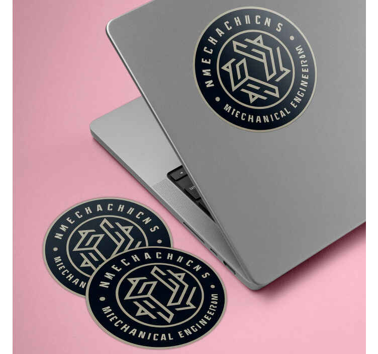 Sticker bureau cercle personnalisé avec logo