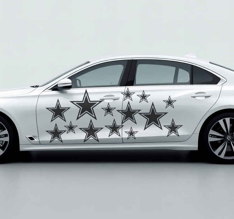 Tuning stars decal car - TenStickers