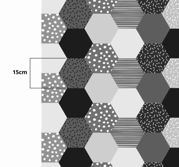 Grey pentagon shape floor sticker vinyl stickers for floor - TenStickers