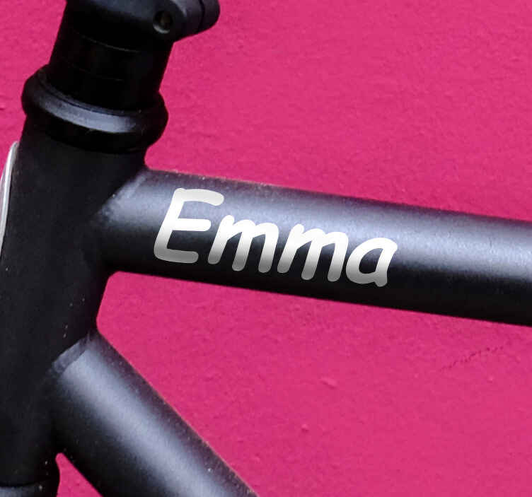 Handwritten style bike sticker