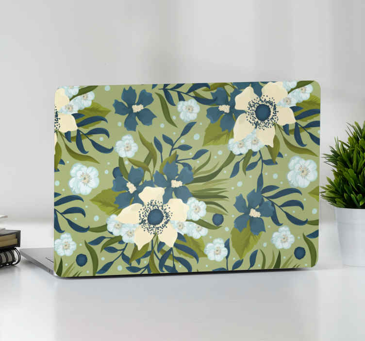 Benadering van bloemcompositie laptop sticker