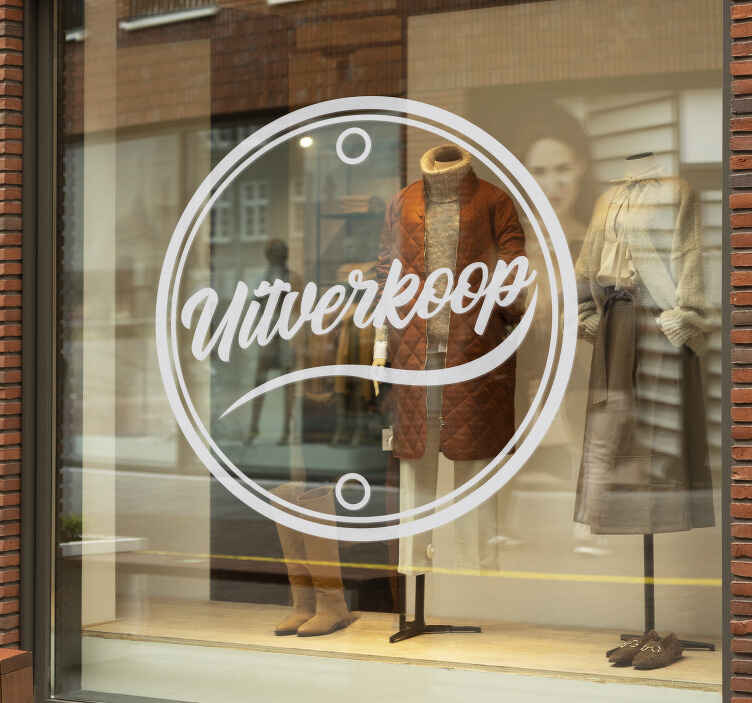 Uitverkoop cirkel sticker winkeletalage - TenStickers