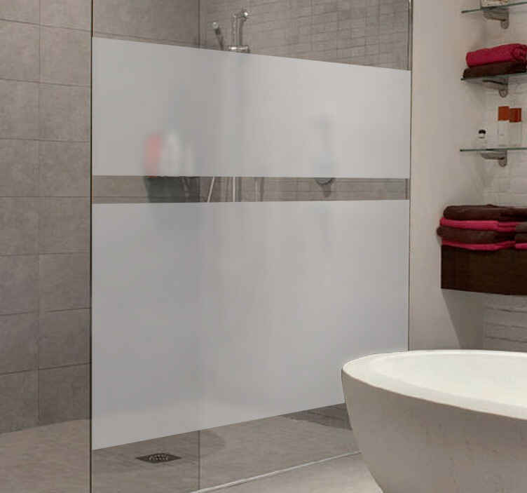 Translucent glass window shower screen sticker - TenStickers