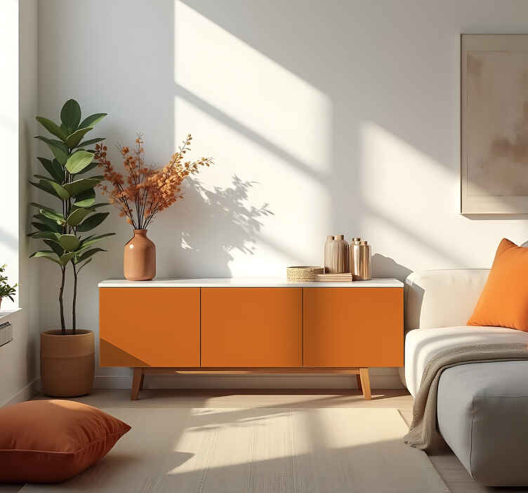 Matte Orange plain sticker