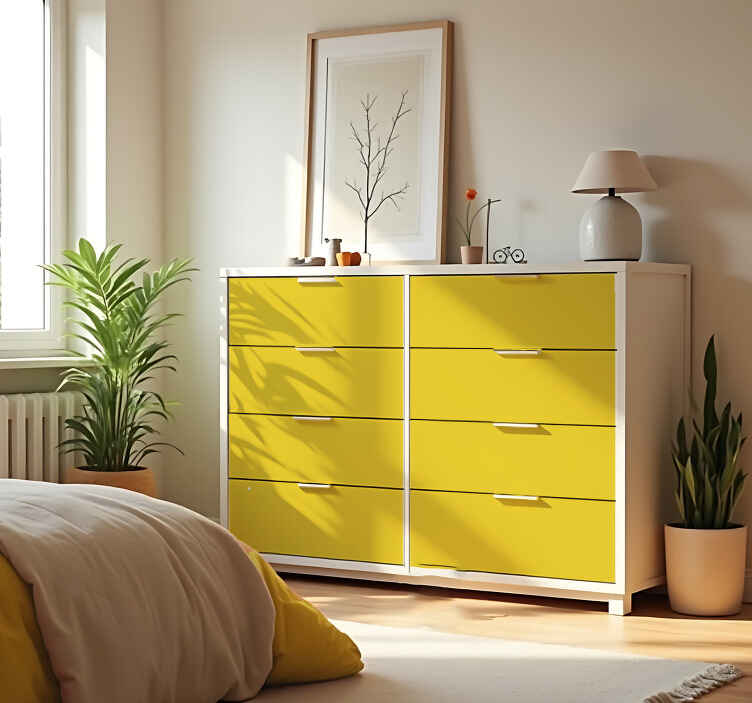 Matte Bright Yellow plain sticker