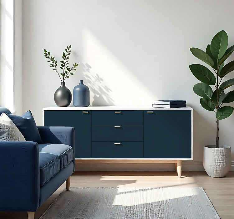 Matte Dark Blue plain sticker