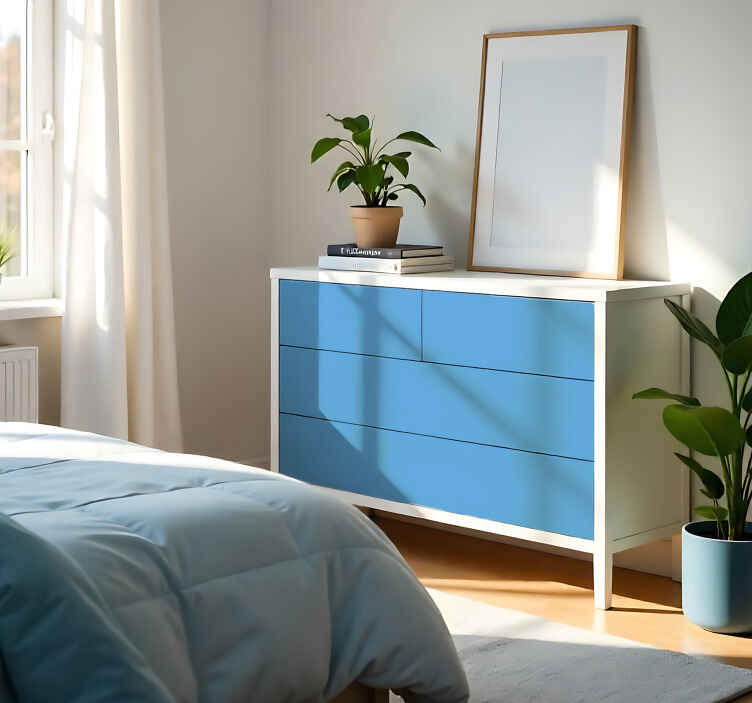 Matte Light Blue plain sticker