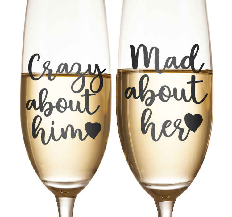 Love Expression Glassware wall quote decal