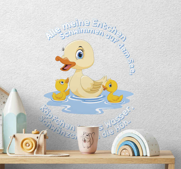 Wandtattoo Sprüche Alle meine Entchen - TenStickers