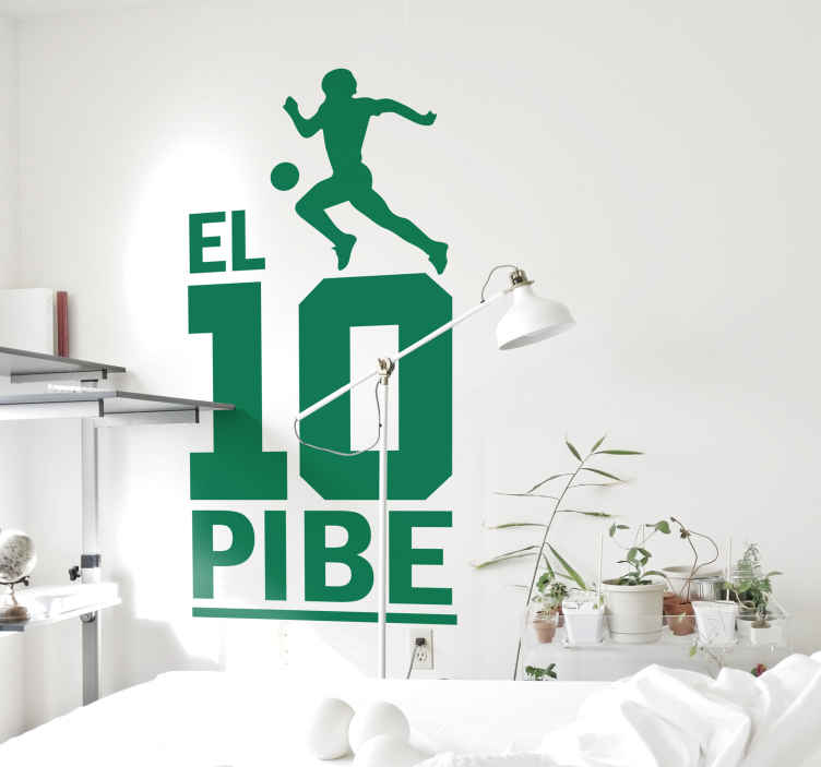 Vinilo de fútbol El Pibe - TenVinilo