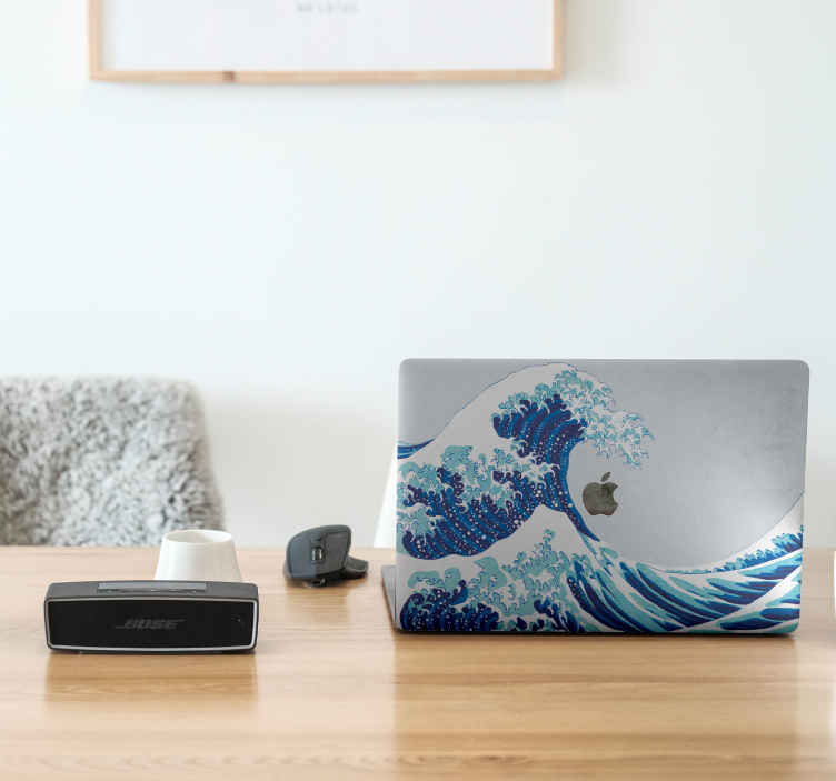 Skin para notebook ola kanagawa - TenVinilo