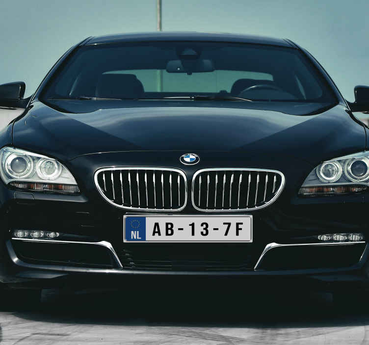 Auto kenteken muursticker - TenStickers