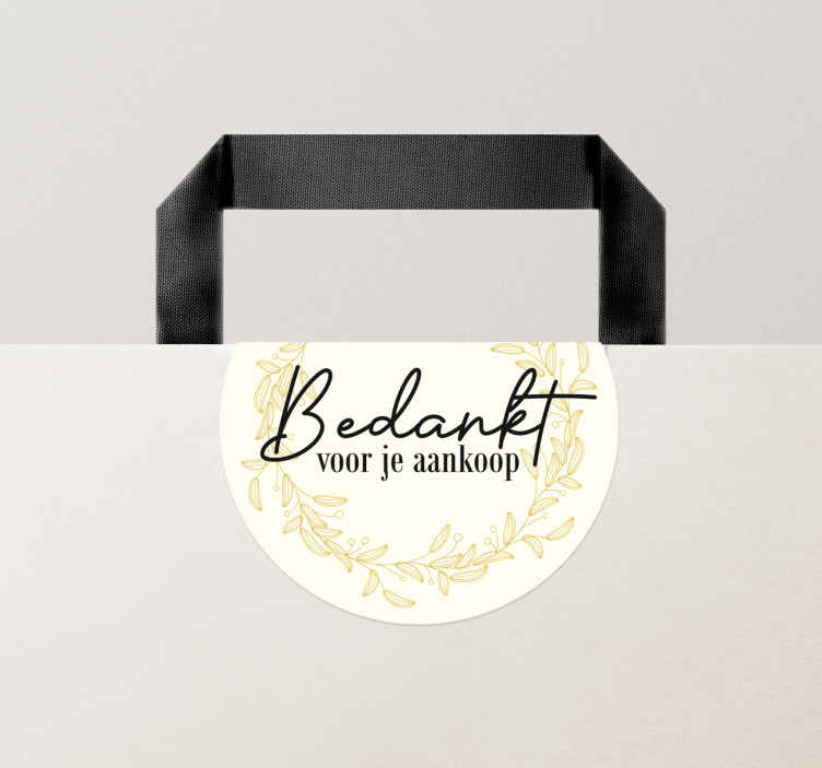 Bedankt aankoop sticker - TenStickers