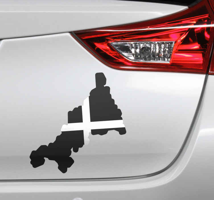 Cornwall map car window sticker - TenStickers