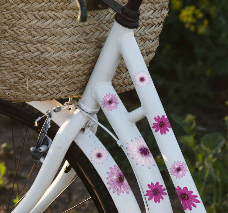 Fiets sticker Gerbera - TenStickers