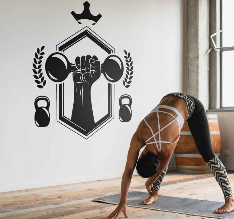 Hard trainer sport muursticker - TenStickers