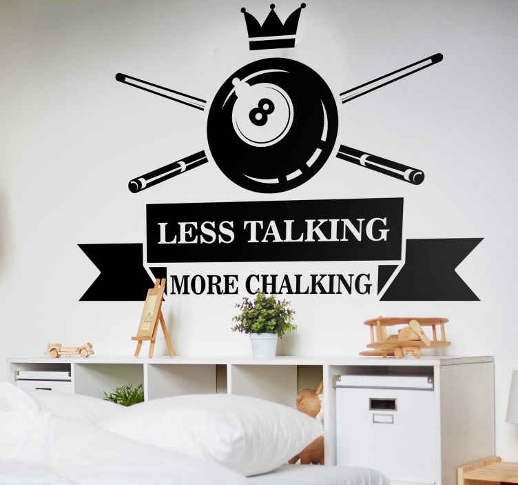 Less Talking Billiard wall decal - TenStickers