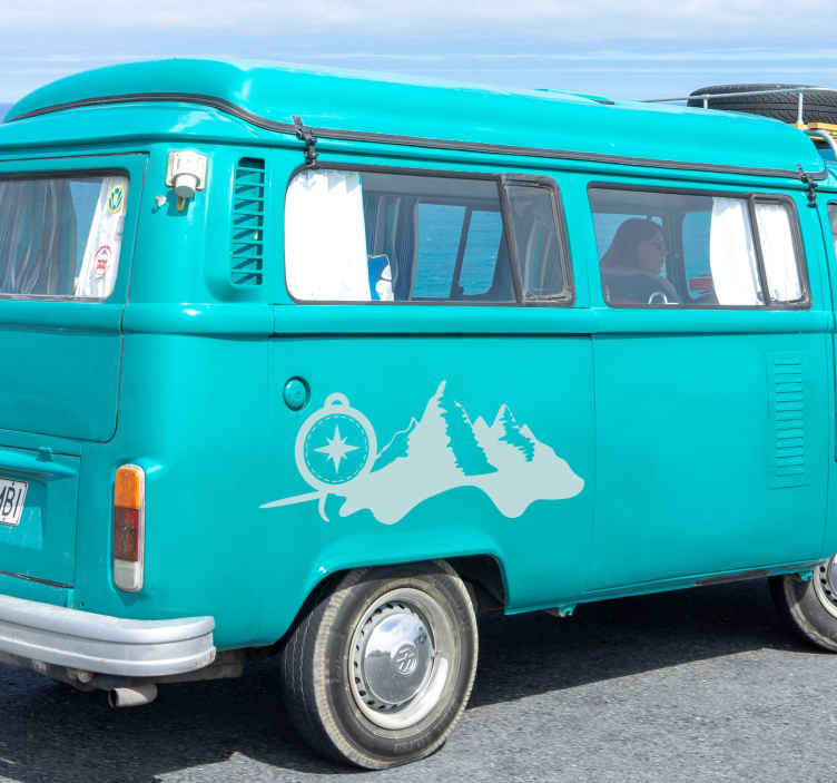 Mountain Compass caravan decals - TenStickers
