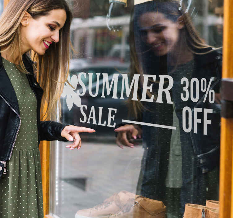 Summer Sale shop window decal - TenStickers