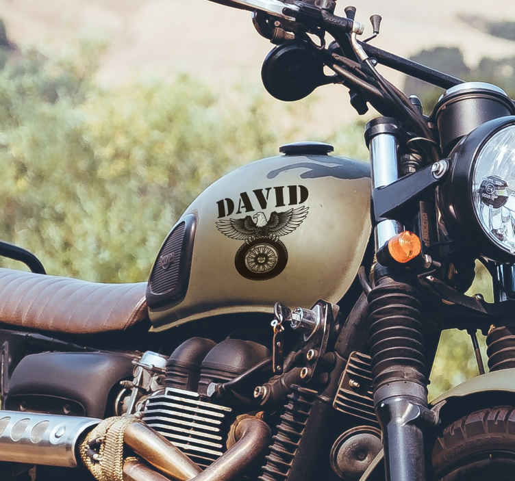 Custom Eagle motorbike sticker - TenStickers