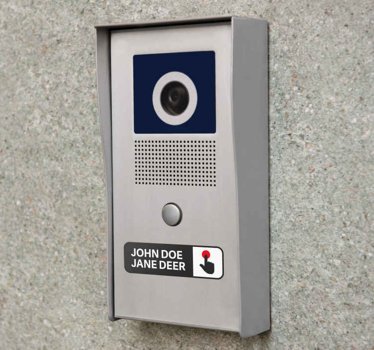 Intercom Label Vinyl Sign - TenStickers