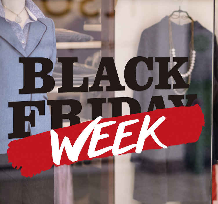 Black friday week sales shop window sticker - TenStickers