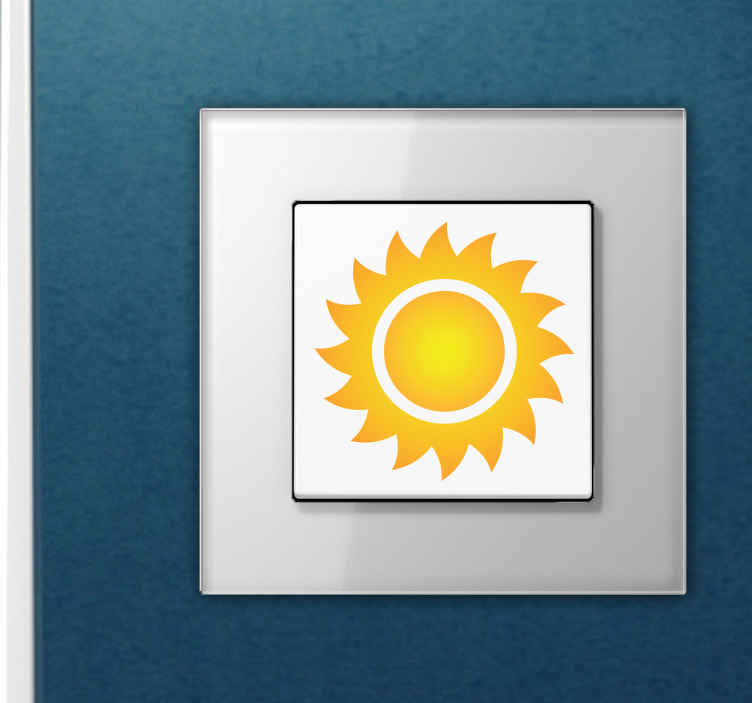 Sunshine light switch sticker - TenStickers