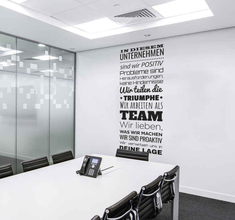 Wandtattoo Motivationsspruch Unternehmen - TenStickers