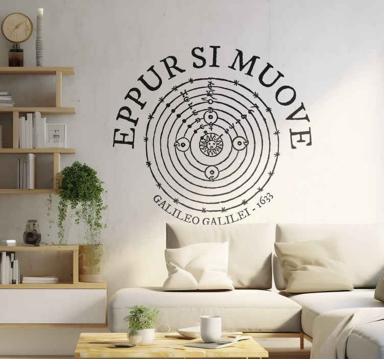 "En toch beweegt het" sticker wetenschap - TenStickers